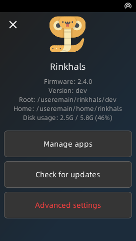 Rinkhals UI - Rinkhals Documentation